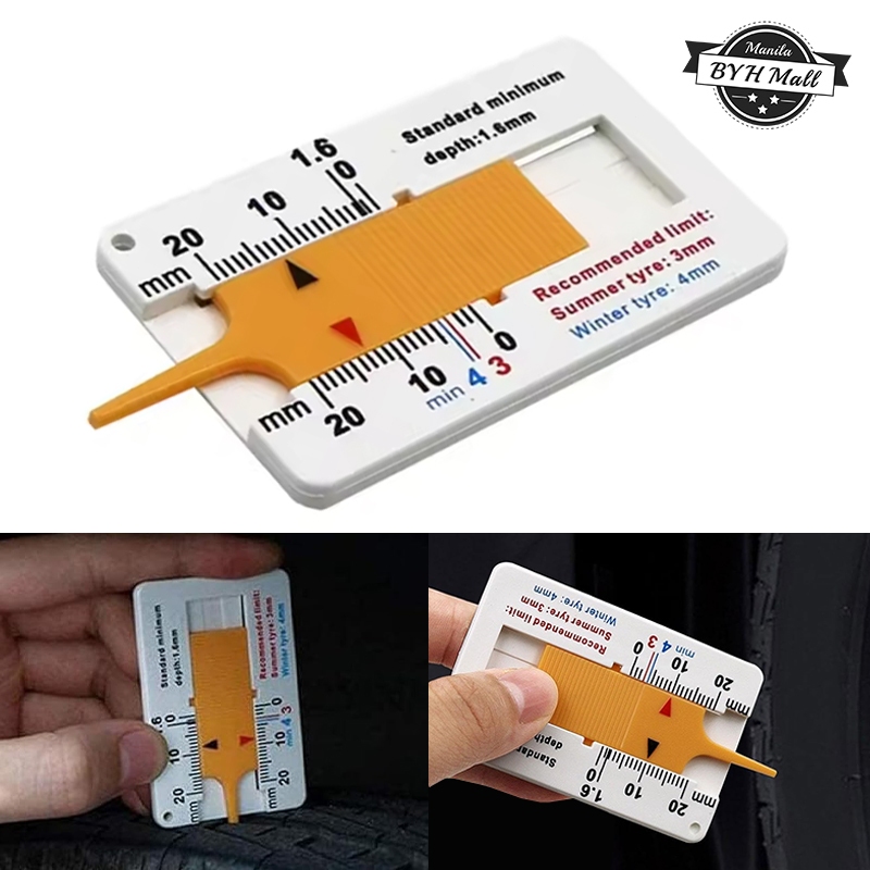 Portable Tire Tread Depth Gauge 0-20mm Plastic Vernier Caliper Car Tyre ...