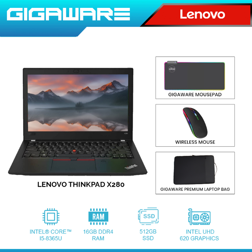 Lenovo ThinkPad X280 12.5" HD (1366x768), Intel Core i5-8350U 8GB DDR4 ...