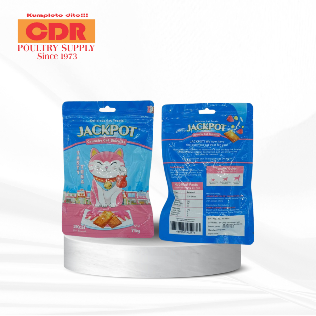 Jackpot Delicious Cat Biscuits – Tuna (75g) | Shopee Philippines