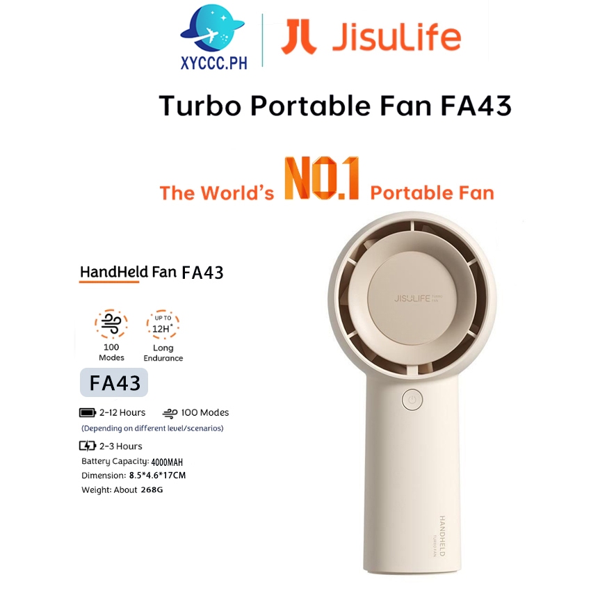 JISULIFE Mini Portable Handheld Fan USB Rechargeable Personal Battery ...