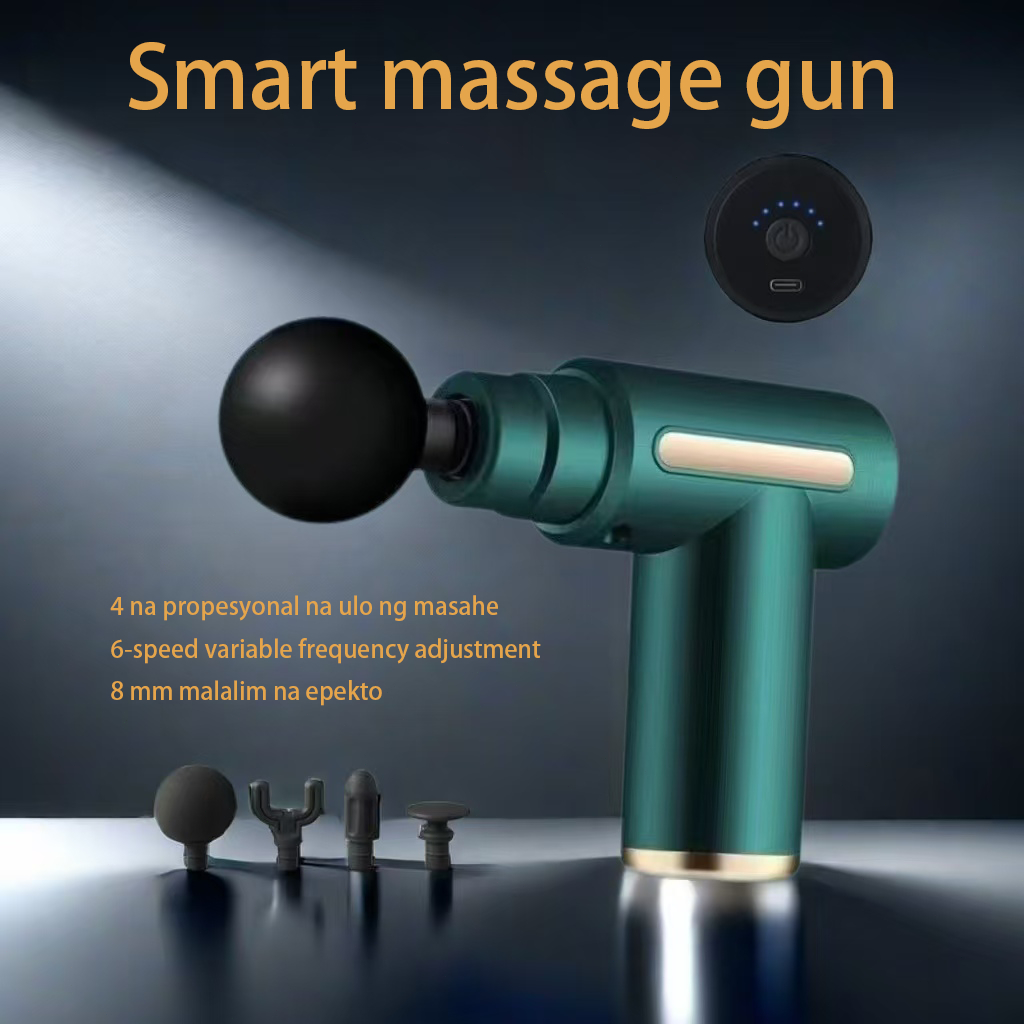 Message Gun Electric 4-Head Percussive Fascial Gun - High Frequency ...