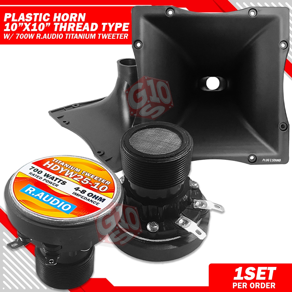 Plastic Horn 10"X10" Curved Thread Type With R.Audio 700W Titanium ...