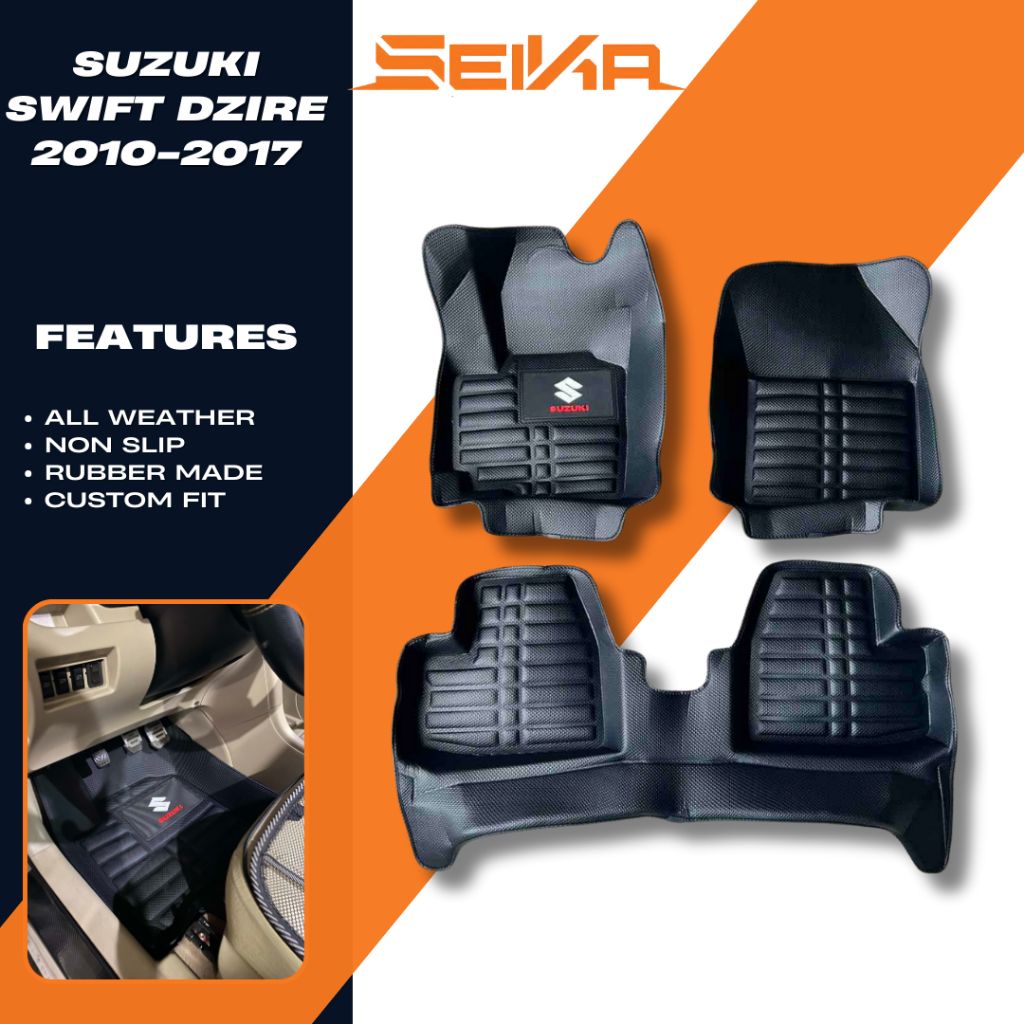 Suzuki Dzire car mat 2010-2017, car accessories, car mat, floor mat ...