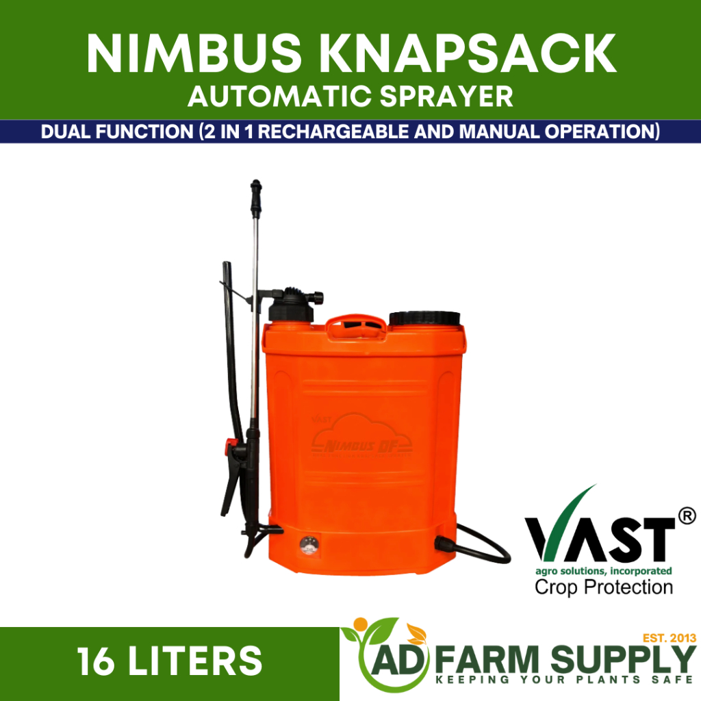 Nimbus Knapsack Sprayer 16 Liters 2-in-1 Rechargeable & Manual Heavy ...