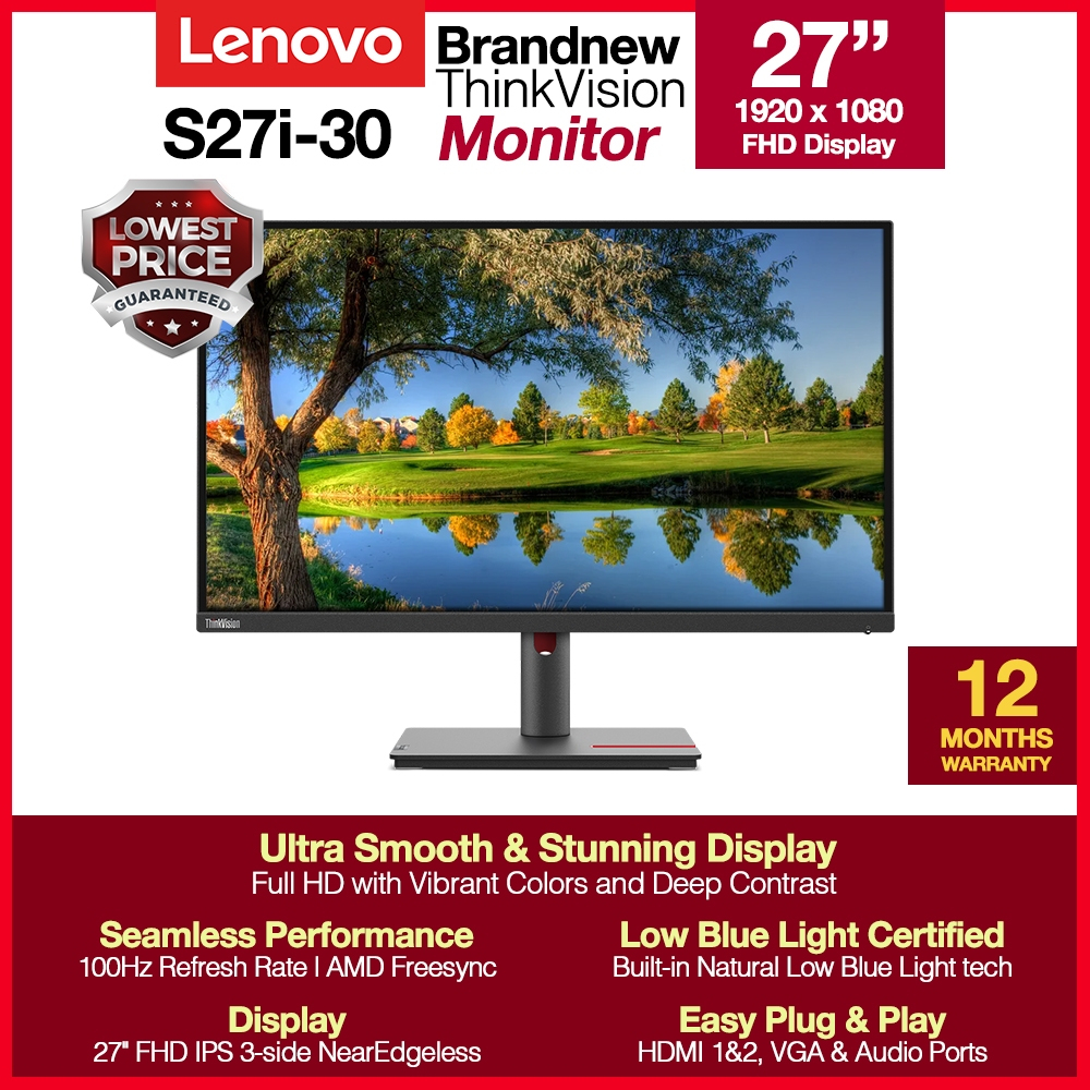Shop lenovo thinkvision monitor for Sale on Shopee Philippines