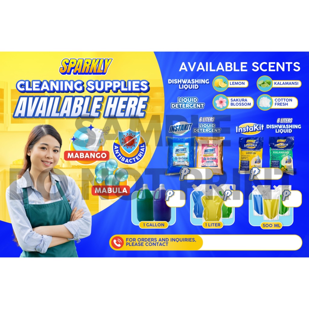 Tarpaulin for Dishwashing Liquid Store - 3x2 FT with eyelets | Shopee ...