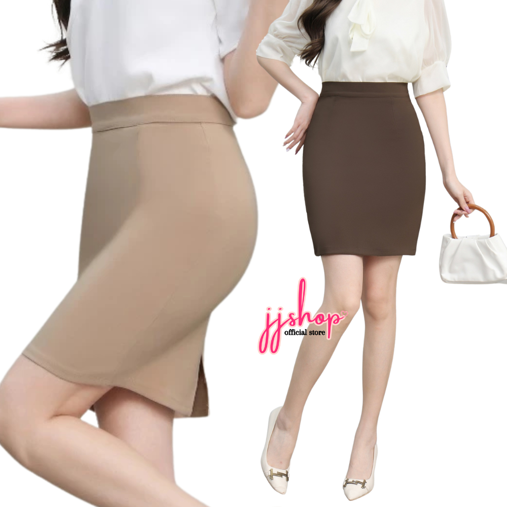 Formal Mini Skirt High Waist Back Slit XS to L 7Colors Available 1005 ...