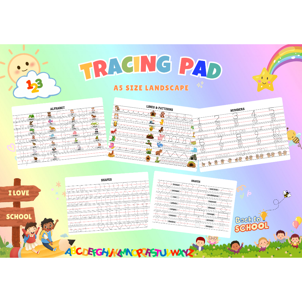 Tracing Pad for kids - Single design per pad (colorful & enjoyable ...