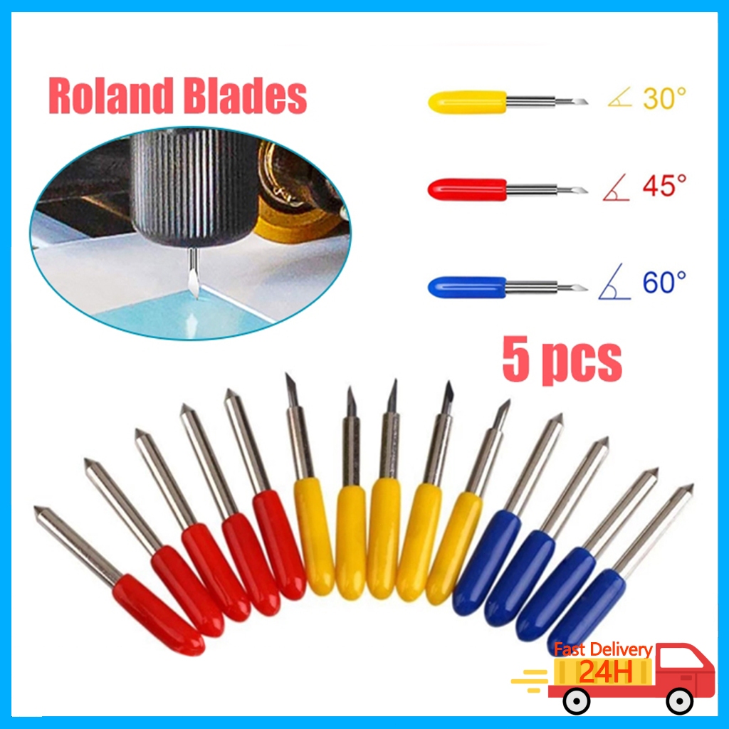 5pcs Cutter Blades 30/45/60 Degree Roland Cricut Blades Plotter Blades Replacement Cutting ...