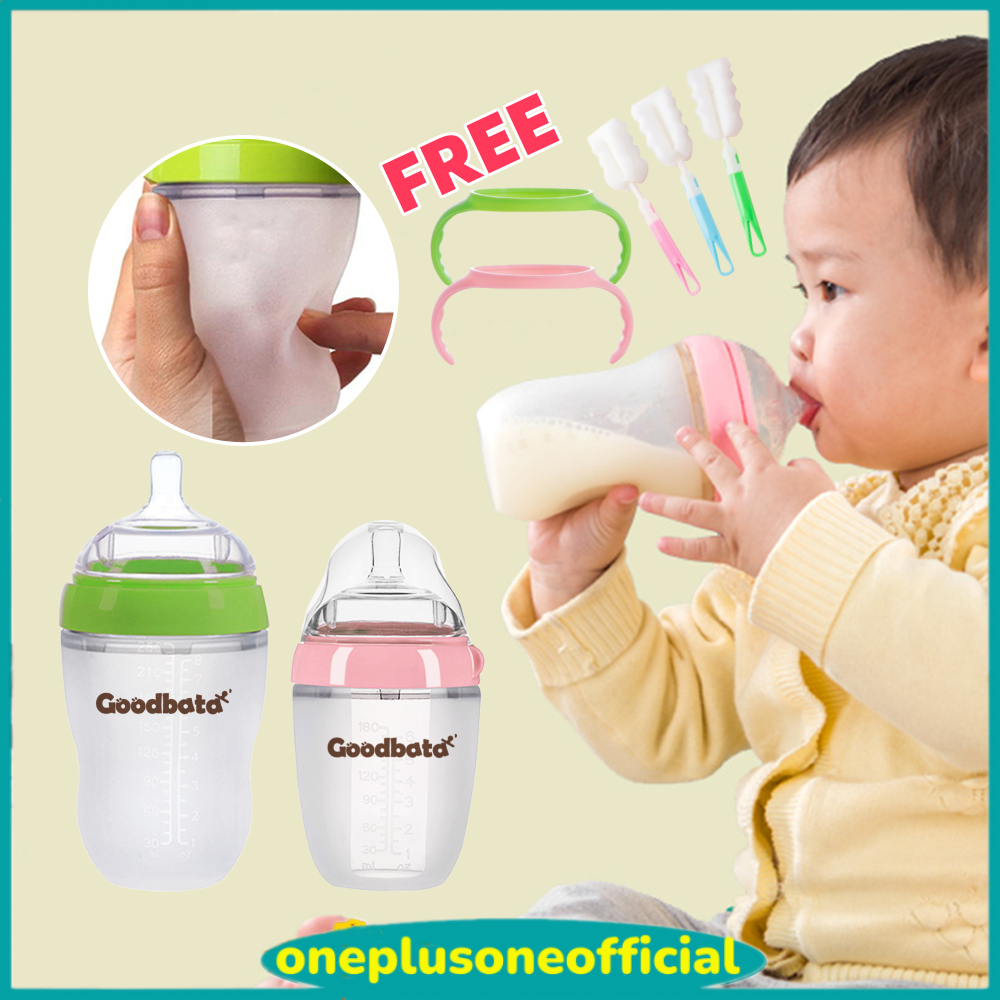 Goodbata Baby Silicone Feeding Nursing Bottle Nano Soft Milk Water Cup ...