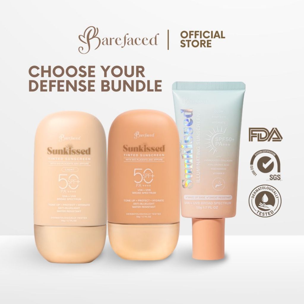 Barefaced Choose Your Defense Bundle (Illuminating & Tinted Sunscreen ...