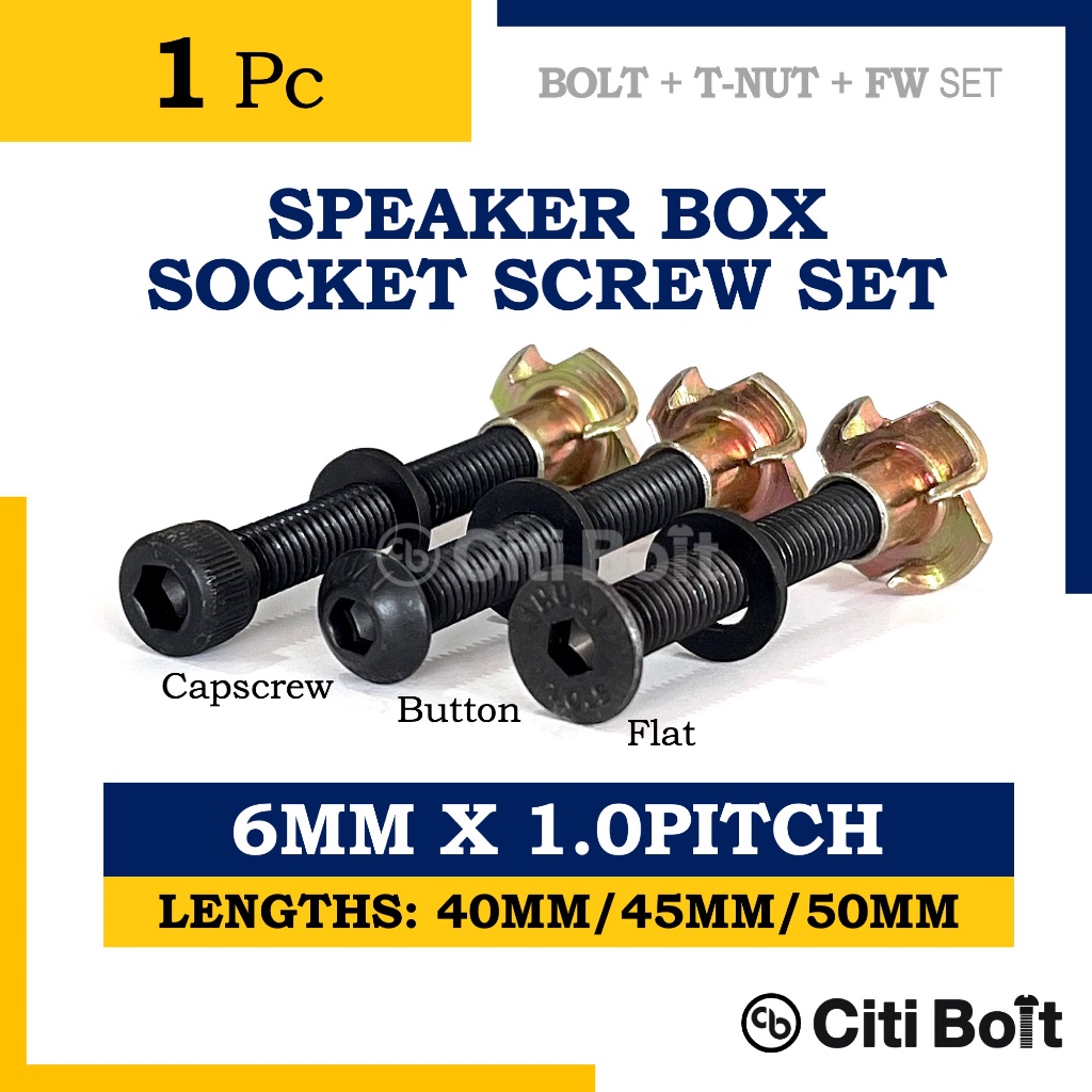 1pc Speaker Socket Screw Set for Baffle Box / Allen Bolt with T-Nut ...