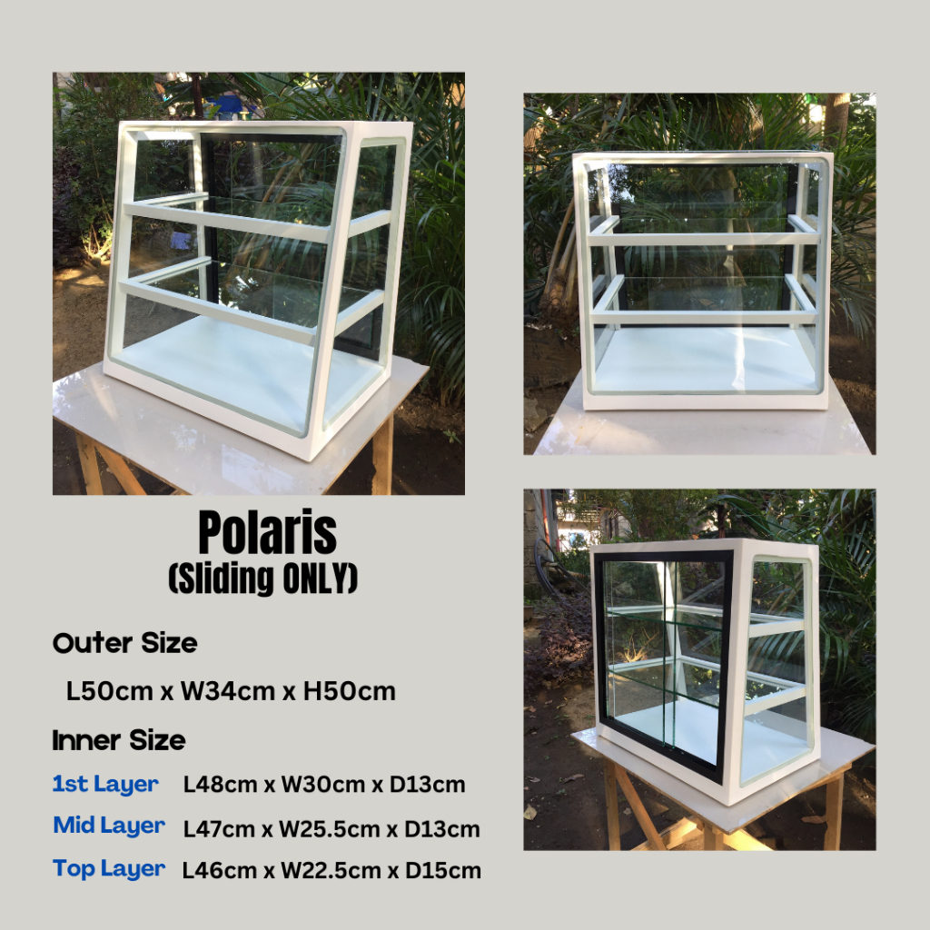 Polaris: (SLIDING DOOR) 3 Layer Slanted type Pastry Bread Food Display ...