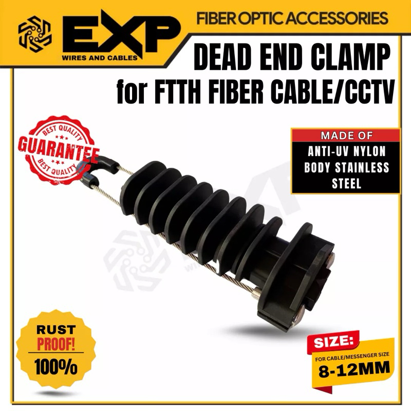 DEAD END CLAMP for FTTH FIBER | CCTV CABLE | Cable 8-12mm | EXP ...