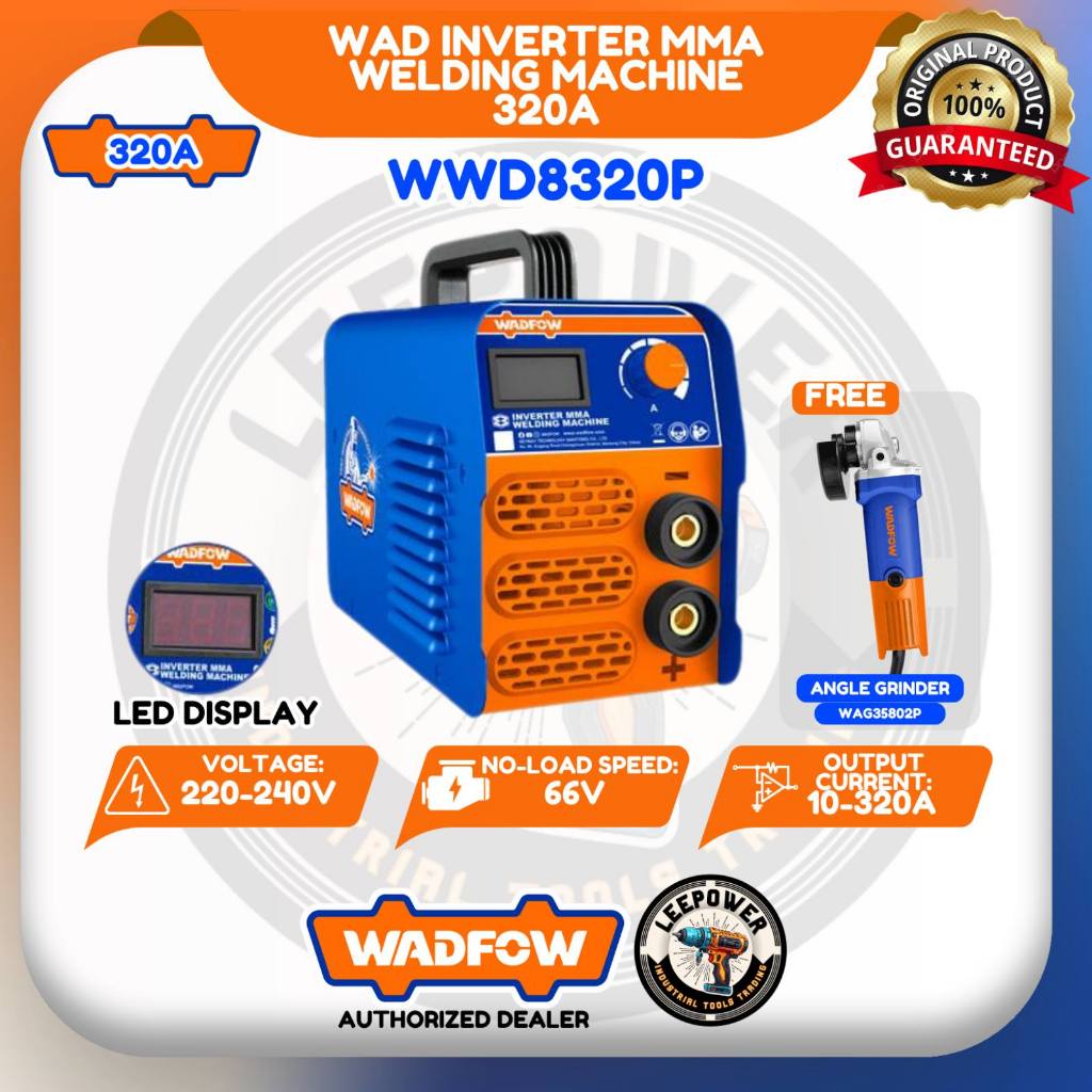 Wadfow Inverter MMA Welding Machine 320A with FREE Angle Grinder | Shopee Philippines