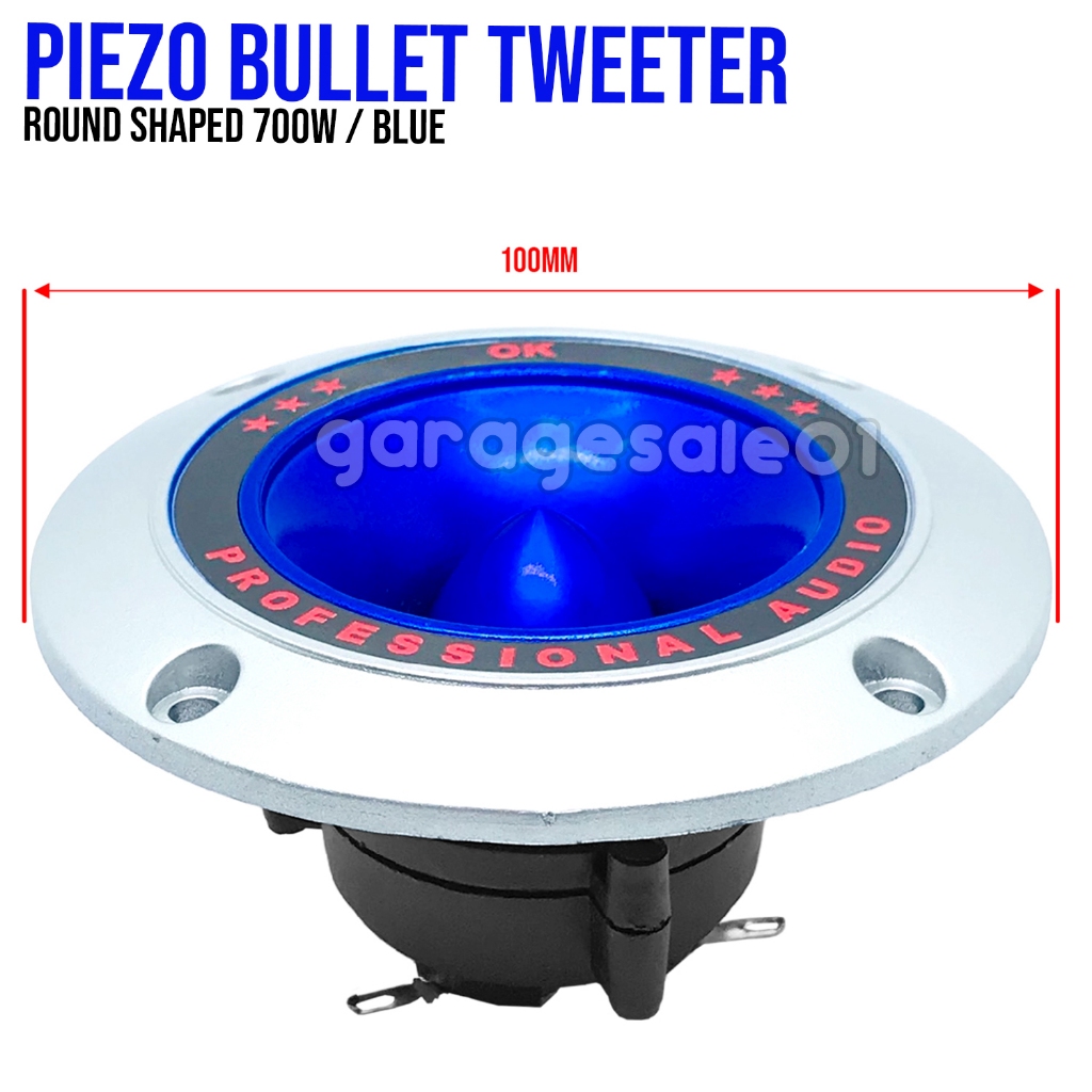 700W Piezo Bullet Round Tweeter BLUE For Audio/Soud System (1PC ...