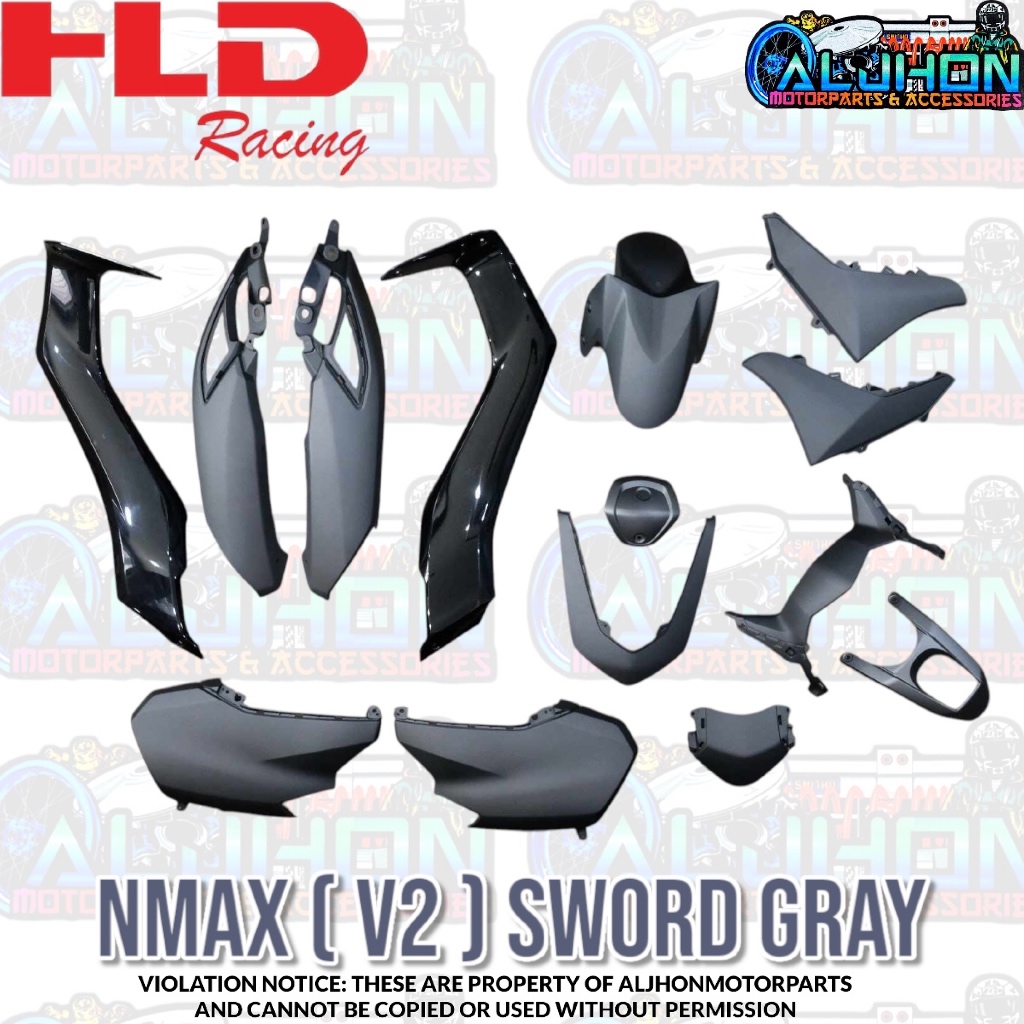 HLD FAIRINGS SET NMAX ( V2 ) SWORD GRAY | Shopee Philippines