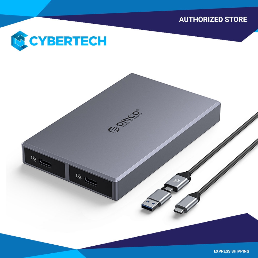 ORICO M.2 Type C Dual-bay M.2 NVME SSD Aluminum Alloy Enclosure (CM2C3 ...
