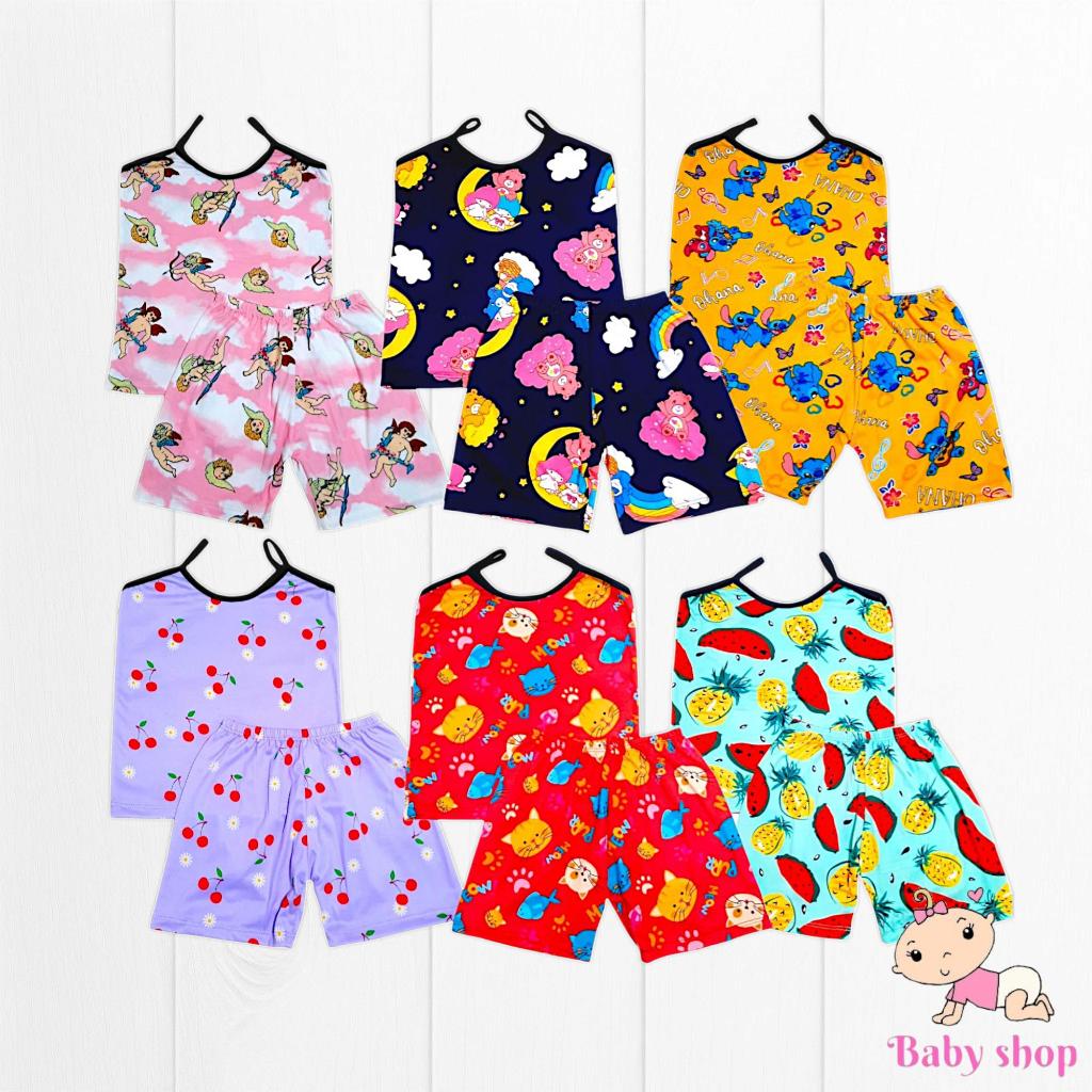 BS -6 pairs sando and shorts terno for girl fit 1 to 3 years old ...