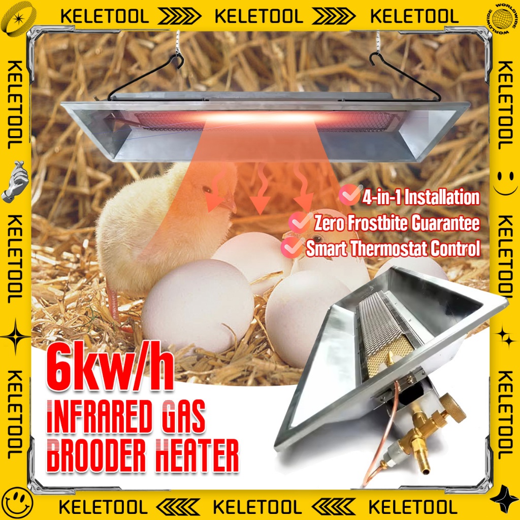 6kw/h Poultry Infrared Gas Brooder Heater Swine For Chicken Duck Pig ...
