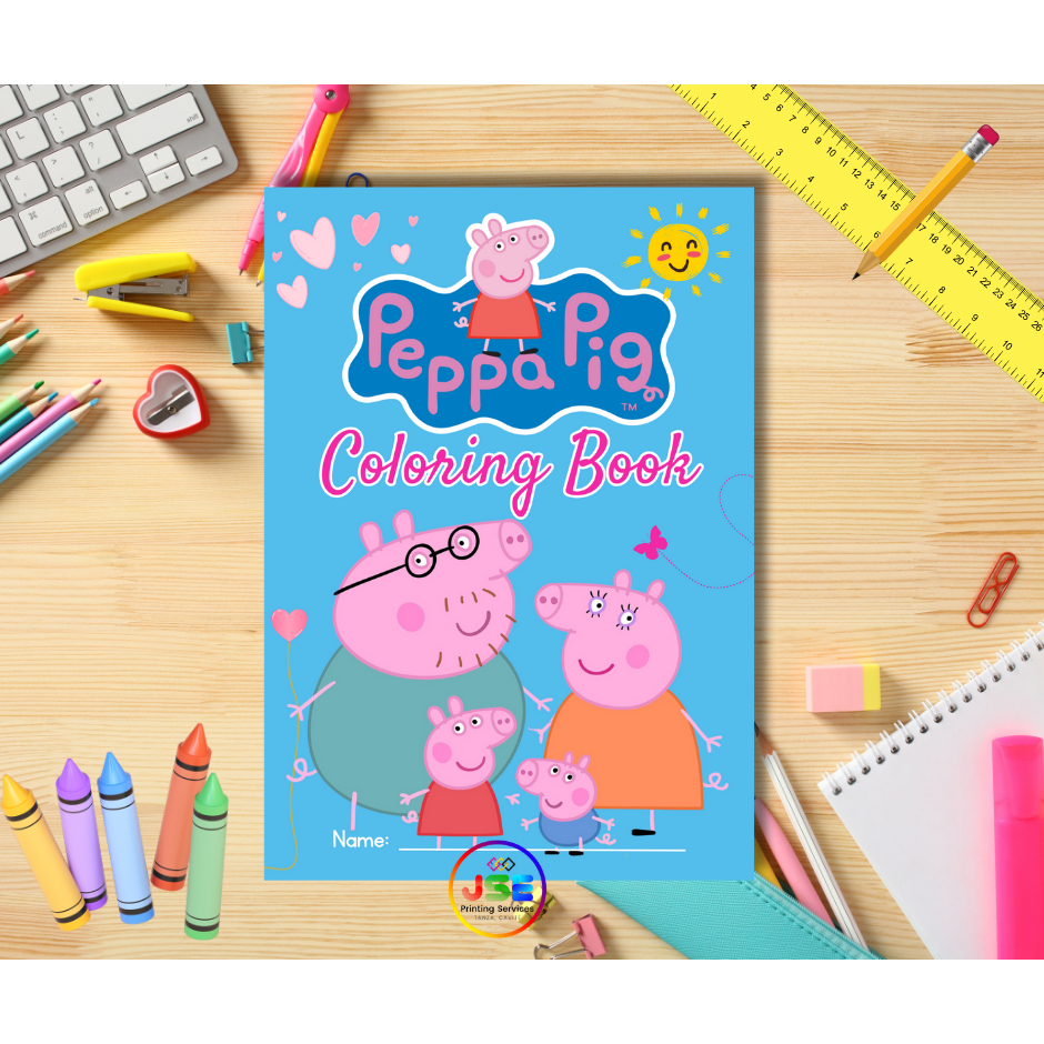 JSE PEPPA PIG COLORING BOOKS FOR KIDS AND TODDLERS | Shopee Philippines