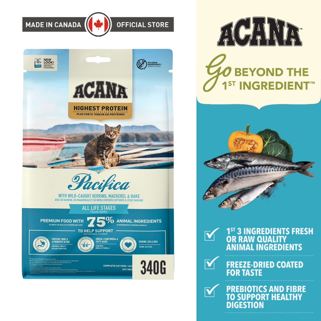 Acana Highest Protein Pacifica Cat 340g | Shopee Philippines