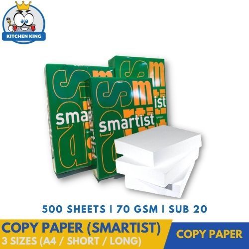 Copy Paper | Bond Paper - (Short / Long / A4) Smartist Brand - 70gsm ...