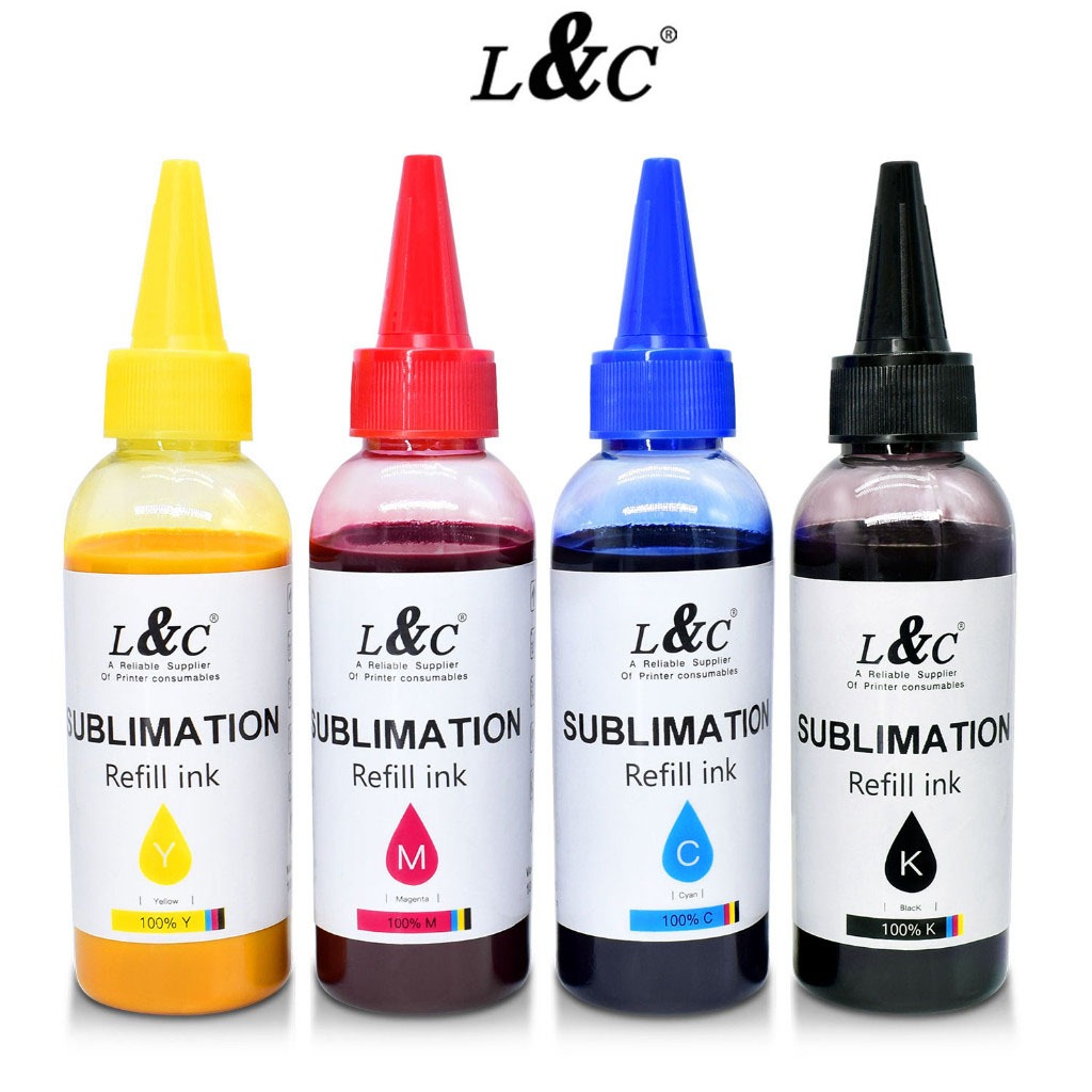L&C Sublimation Ink 100ML Refill Ink With Needle Gloves Compatible For ...