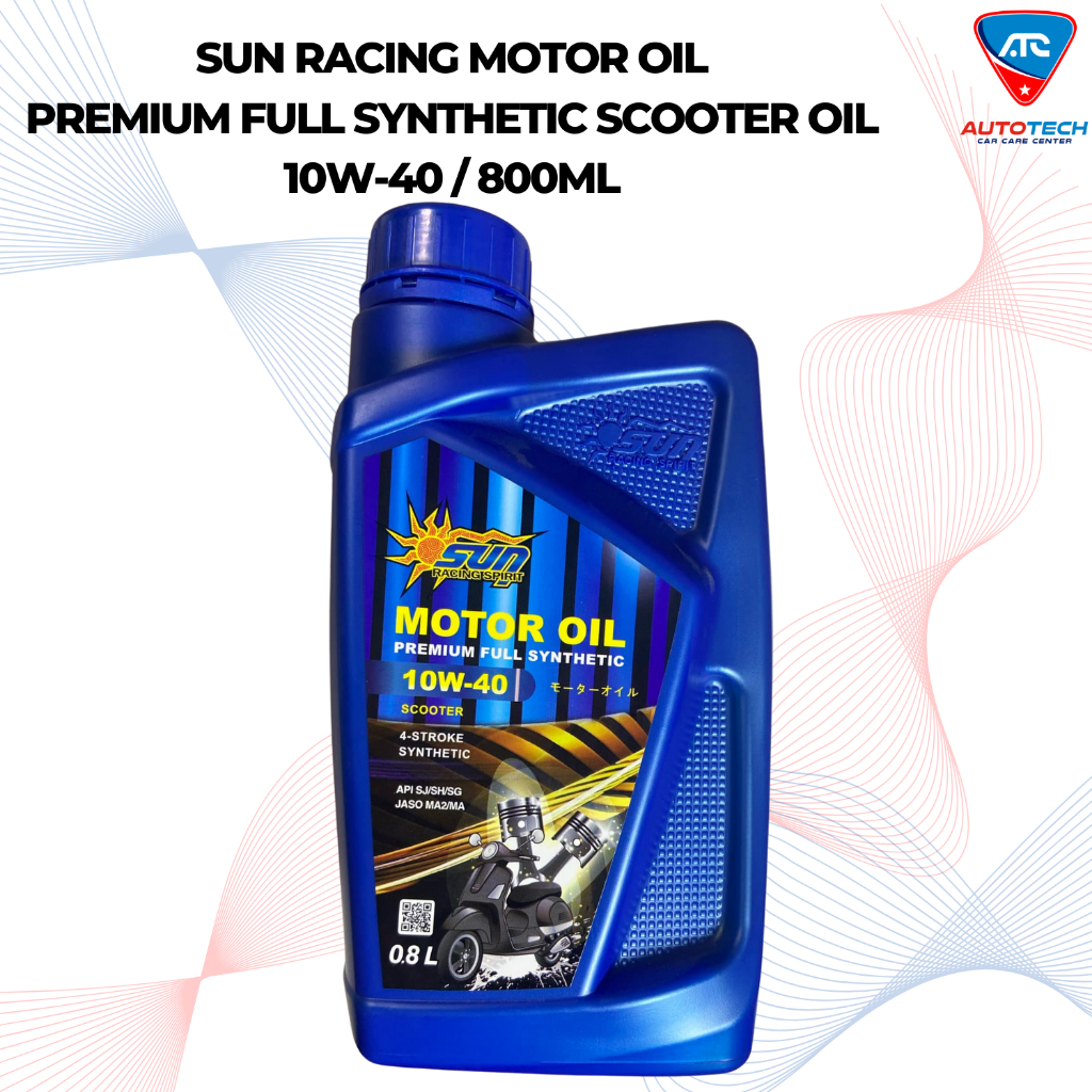 SUN RACING MOTOR OIL PREMIUM FULLY SYNTHETIC SCOOTER OIL 10W-40 800ML ...