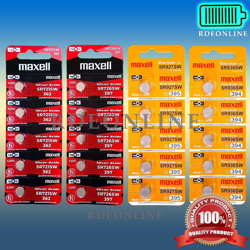 MAXELL SR726 SW 397 SR726SW / SR927 SW 395 SR927SW / SR721 SW 362 ...