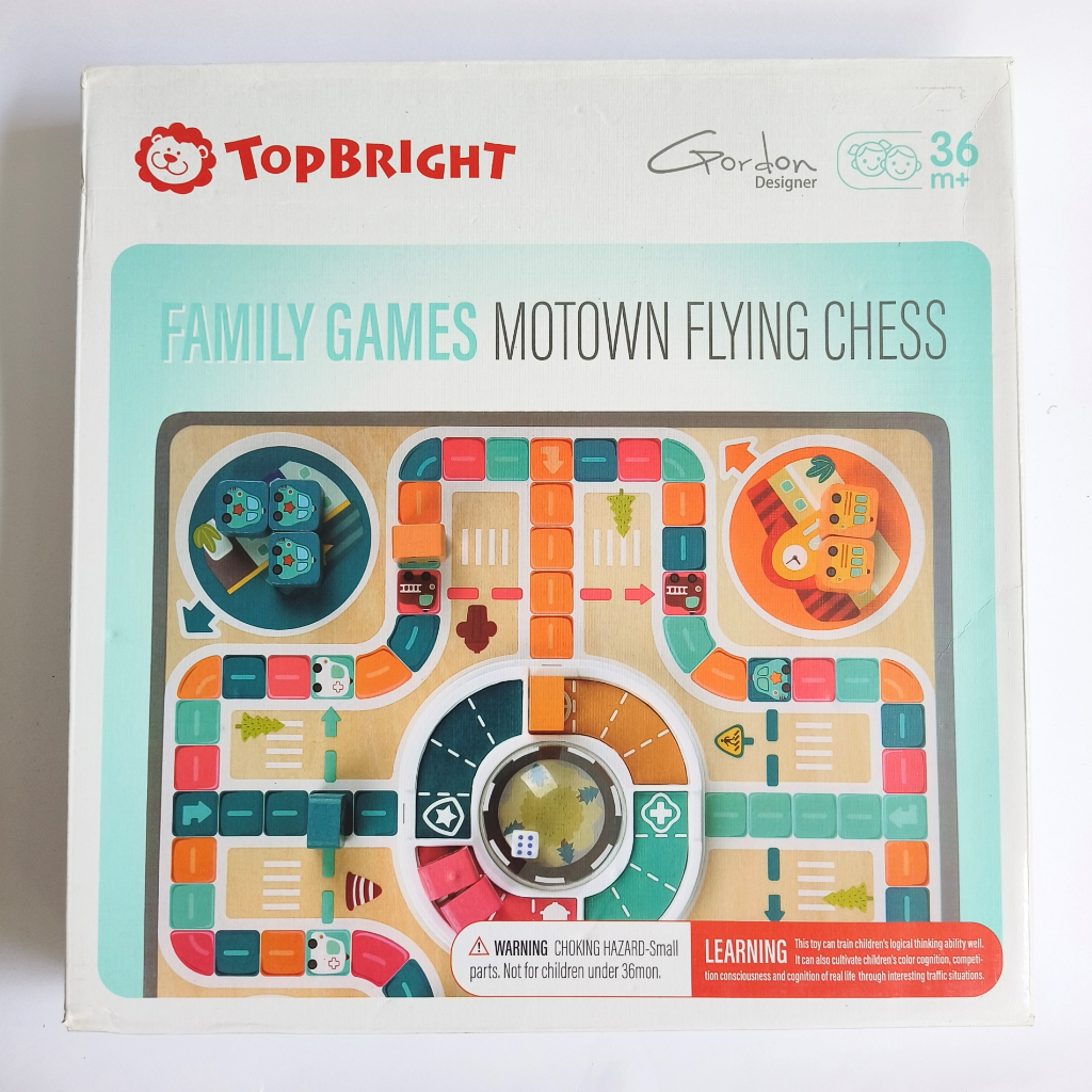 Top Bright Motown Flying Chess and Goose Game 2-in-1 Board Game Wood ...