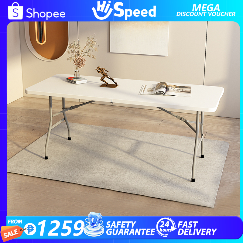 Folding table, indoor and outdoor heavy-duty portable folding square ...