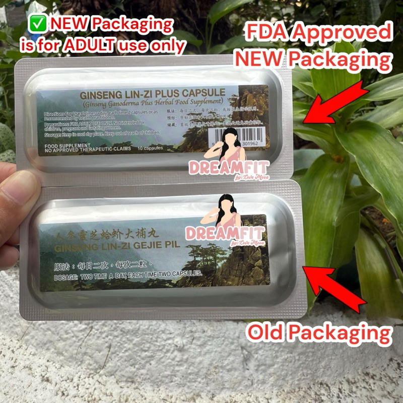 Ginseng Linzi Pil for Kids and Adults (10 capsules per pad/banig ...