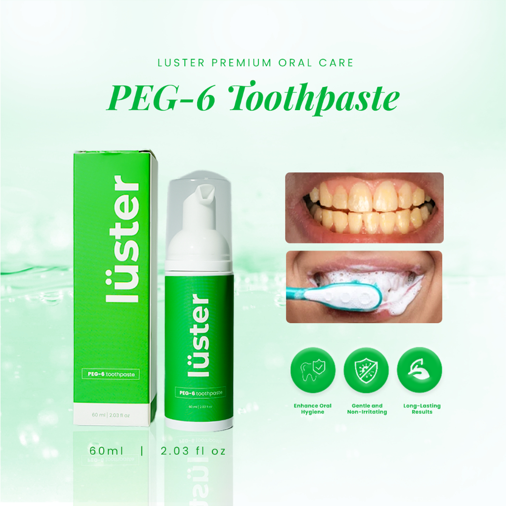 LUSTER Teeth Whitening PEG-6 Toothpaste-Oral Care Cleansing Foam ...