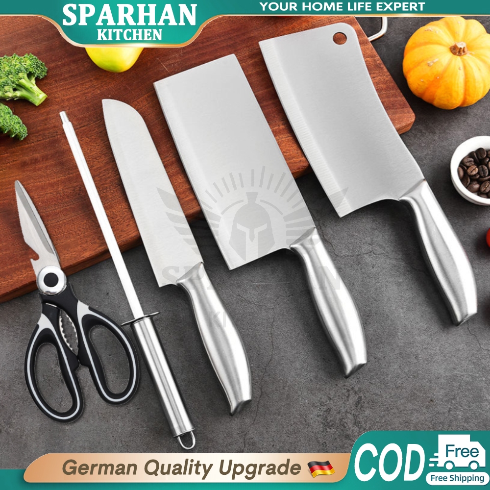 5PCS Authentic Japan Cleaver Chopping Knife Stainless Steel Chef Knife ...