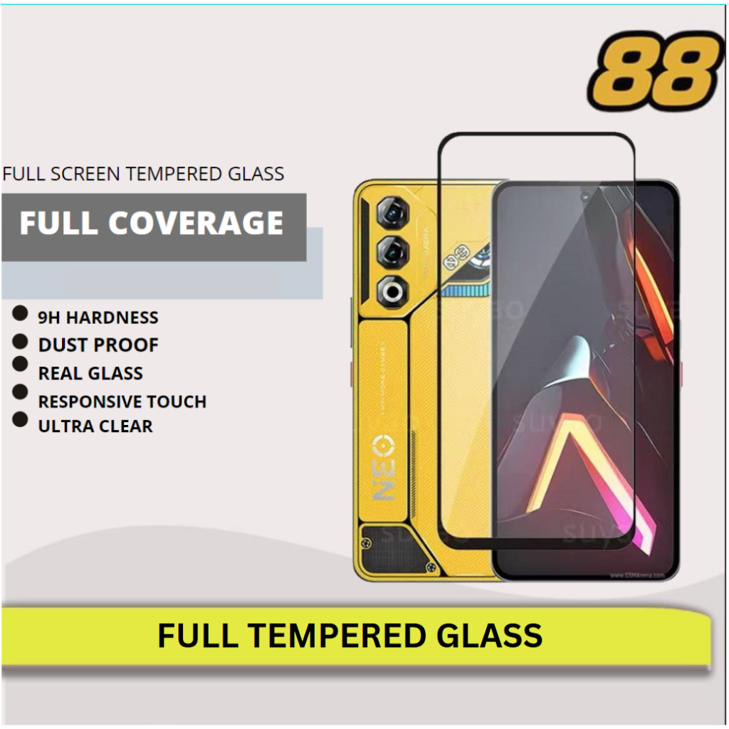 NUBIA NEO 3 GT / NEO 5G / NUBIA NEO 2 5G Tempered Glass FULL Glue ...