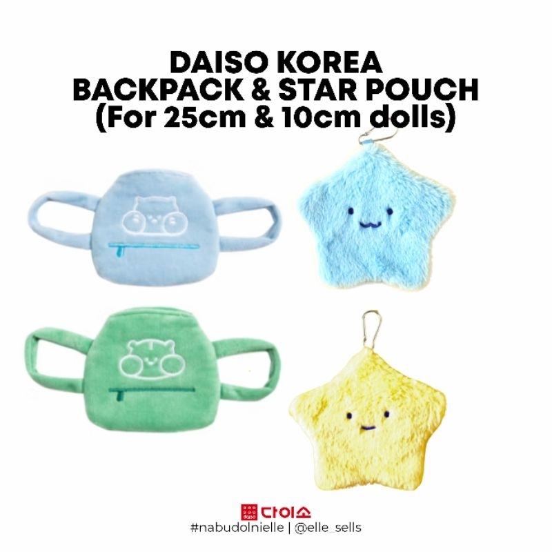 Doll Backpack Pouch | Daiso Korea KR Pabili Pasabuy Plush Toy Bag Star ...