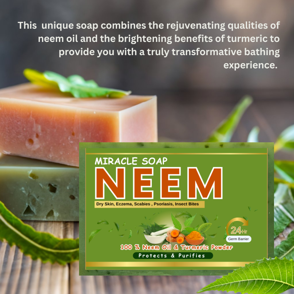 NEEM SOAP & Turmeric Cleansing Bar for Clean and Healthy Looking Skin ...