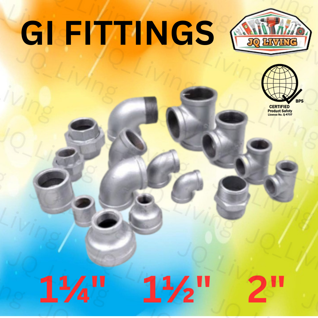 Galvanized Iron (GI) fittings - Coupling, Tee, Elbow , Str. Elbow, End ...
