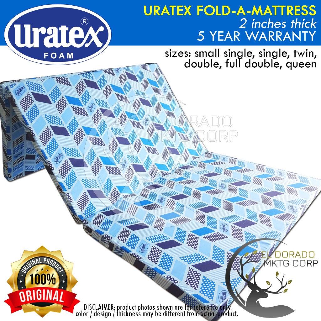 Uratex Fold-A-Mattress FAM Trifold 2 inches 100% ORIGINAL single double ...