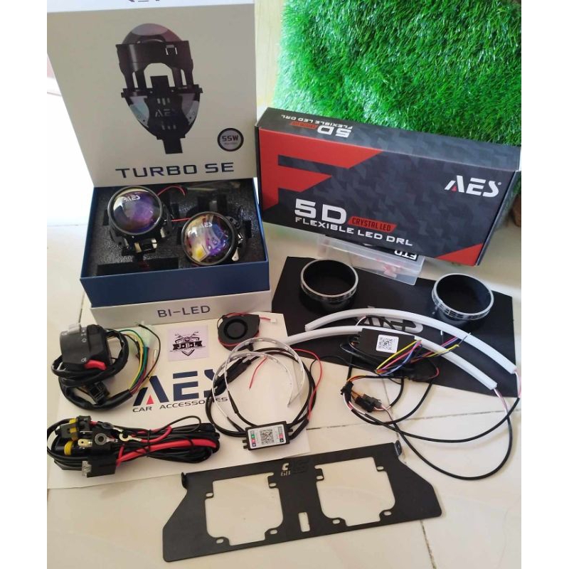 AES 2.5 INCH TURBO SE BI-LED PROJECTOR WITH AES V1 5D HYBRID CRYSTAL ...