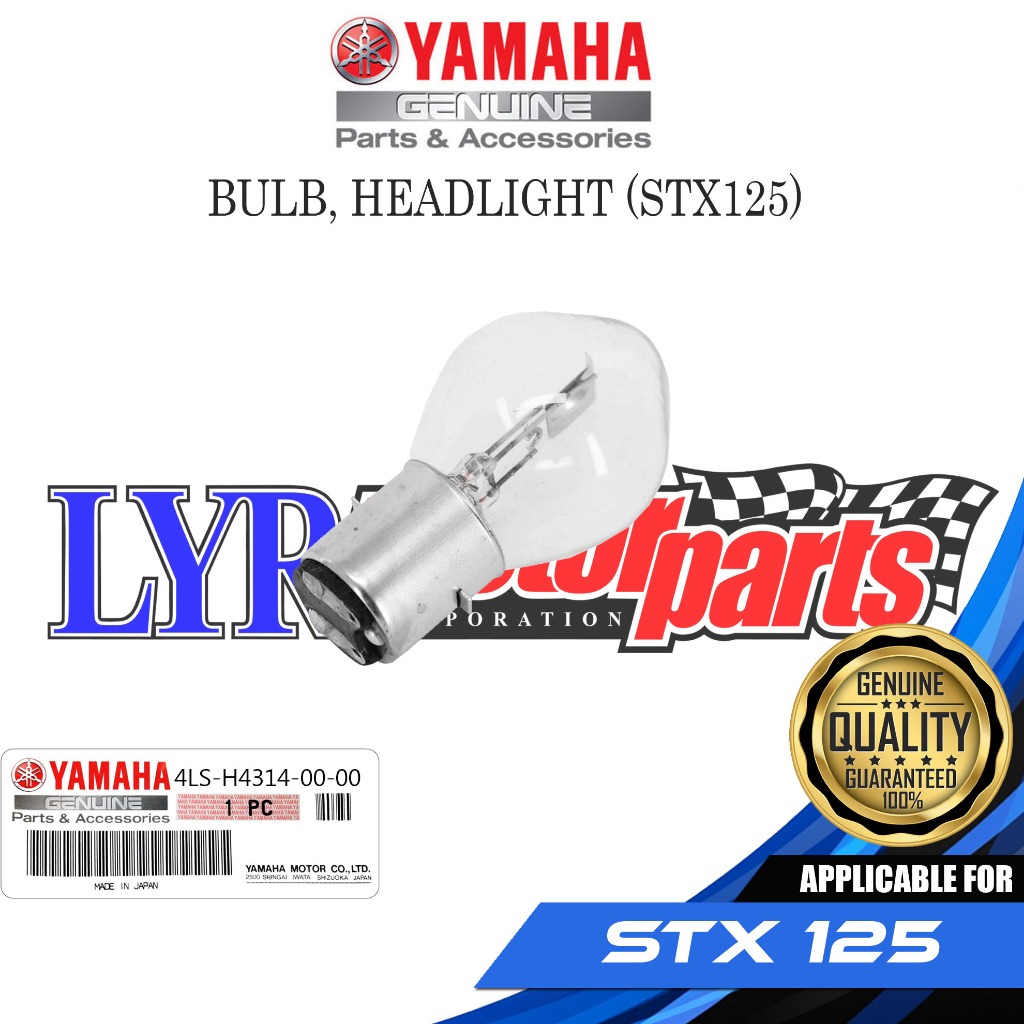 YAMAHA GENUINE BULB, HEADLIGHT FOR STX 125 / RS 110 ( 4LS-H4314-00-00 ) | Shopee Philippines