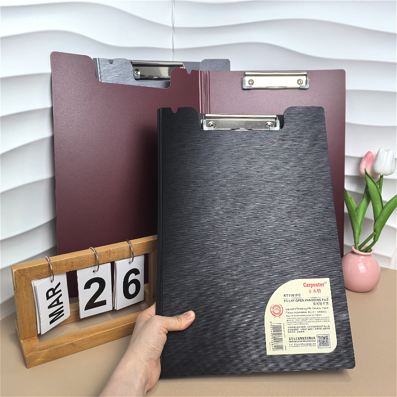 2pc Clipboard Long With Cover Vertical Clip Board PP File Folder Hard ...