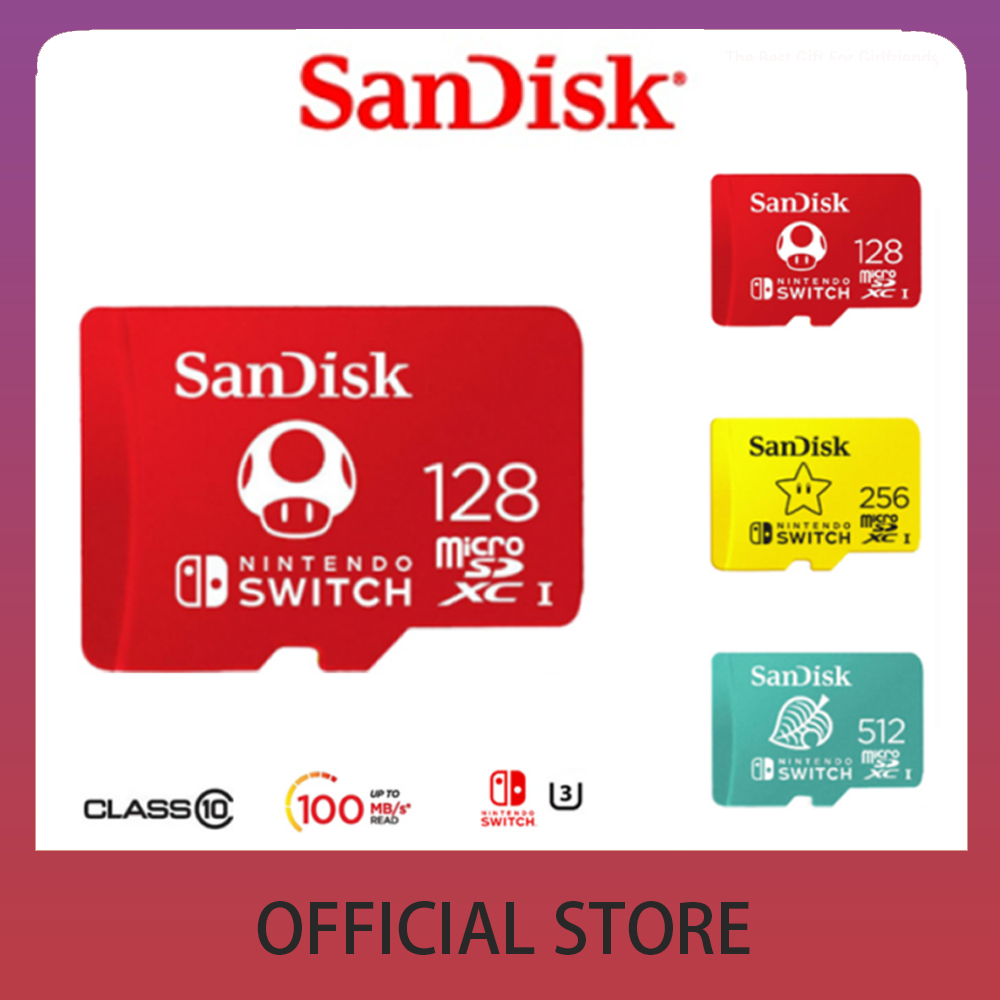 Switch Nintendo Micro SD Card UHS-1 C10 128GB 256GB SDSQXAO-128G-GN3ZN ...