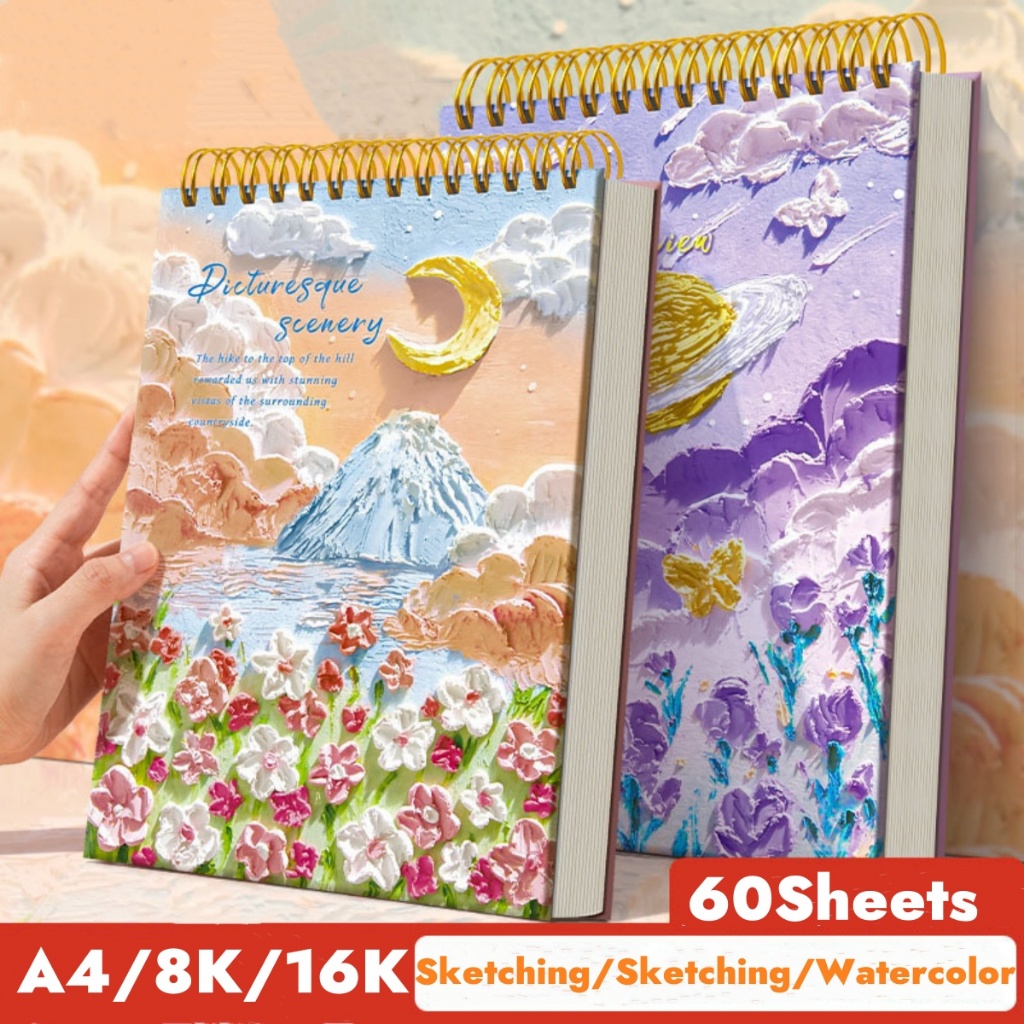 A4/8K/16K Thick Paper Notebook Drawing Notebook Art Sketch Book ...