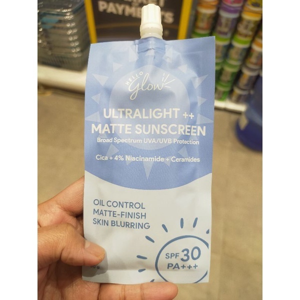 Hello Glow UltraLight++Matte Sunscreen SPF30 PA+++ 50g | Shopee Philippines