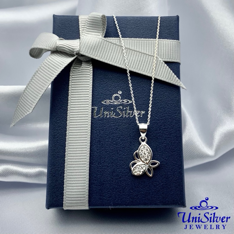 Unisilver 925 Sterling Silver Butterfly Pendant Necklace (PS969-1001 ...