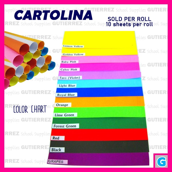 CARTOLINA 10pcs per roll | Shopee Philippines