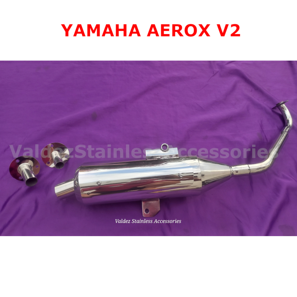 Yamaha AEROX V2, 3in1 Stainless Chicken Pipe Full System Muffler 304 ...