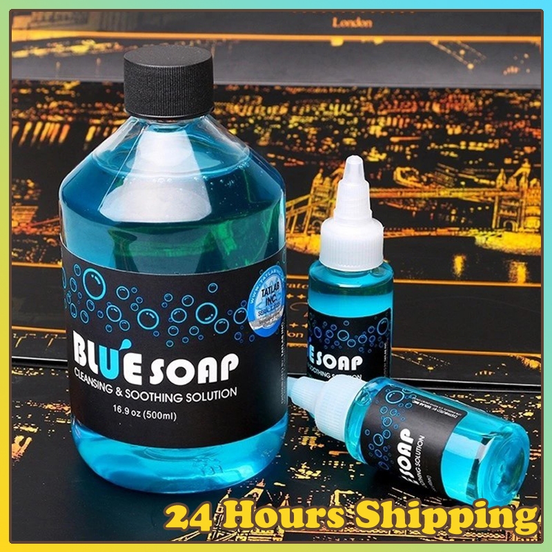 Blue Soap Tattoo Cleaning Foam, Tattoo Cleaning Solution 40/500 Ml ...